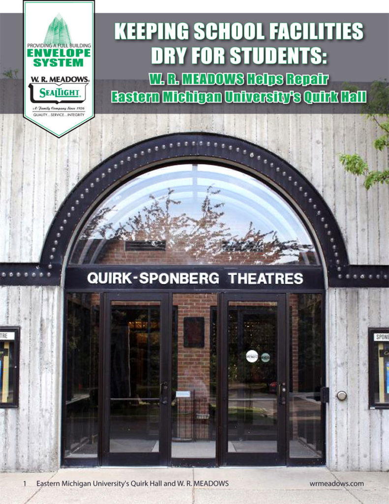 Eastern Michigan University Quirk Hall Concrete Waterproofing (Case ...